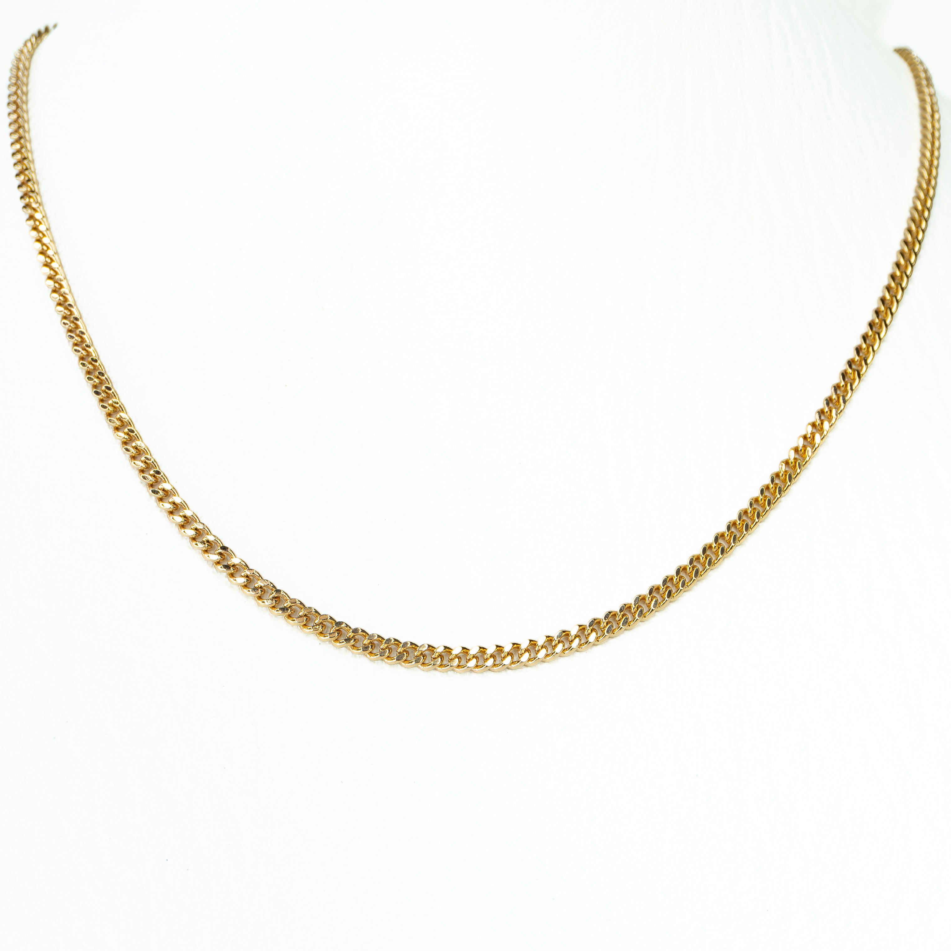 CADENA TEJIDO CUBANO DELGADA DE 60CM – House Gold Col